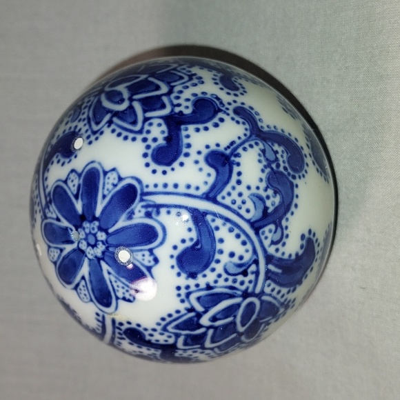 Vintage Delft Orb Ball | Accents | Vintage Delft Decorative Orb Ball ...